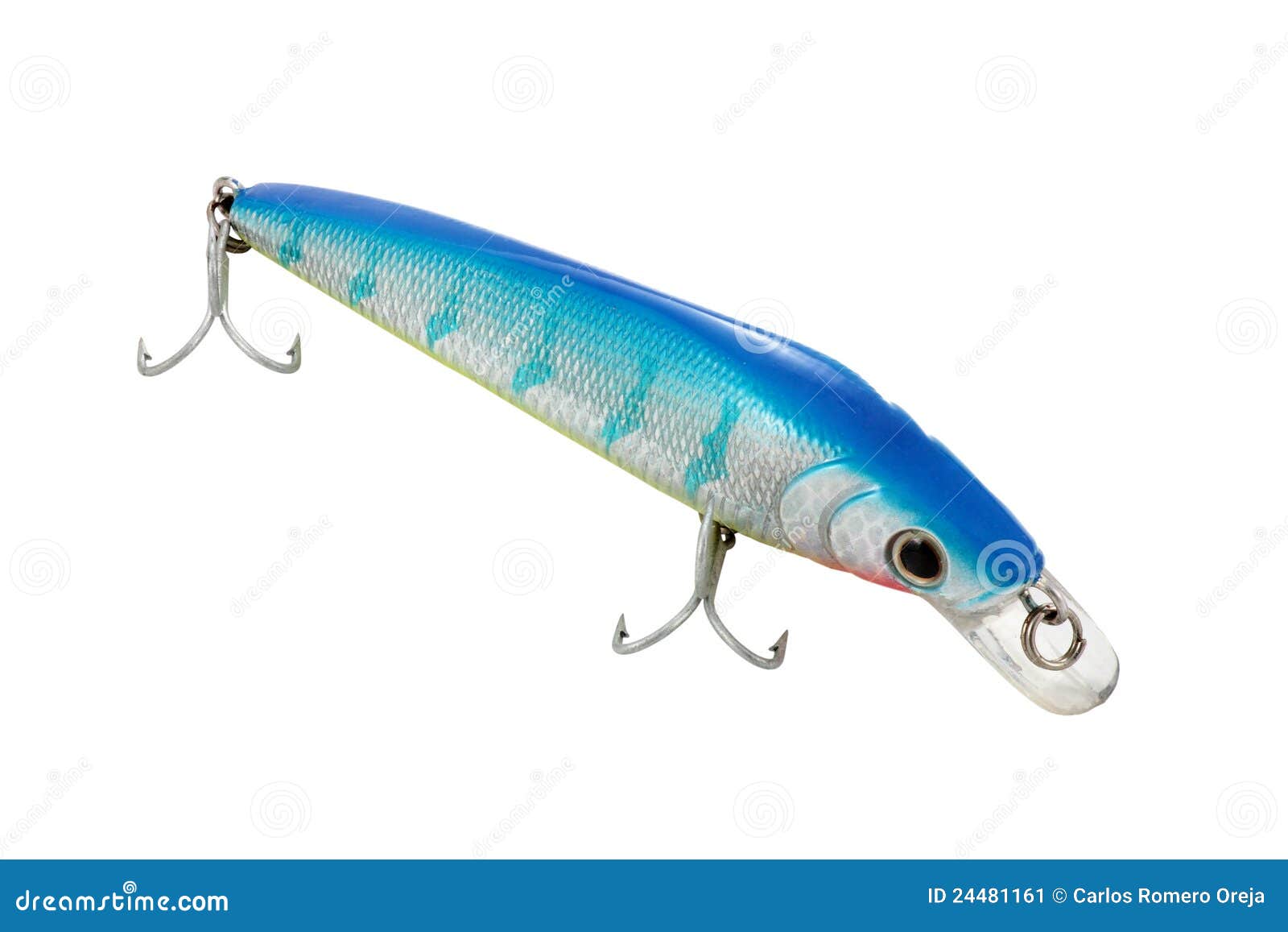 Artificial Fish Silver Blue and Red Stock Image - Image of silver ...