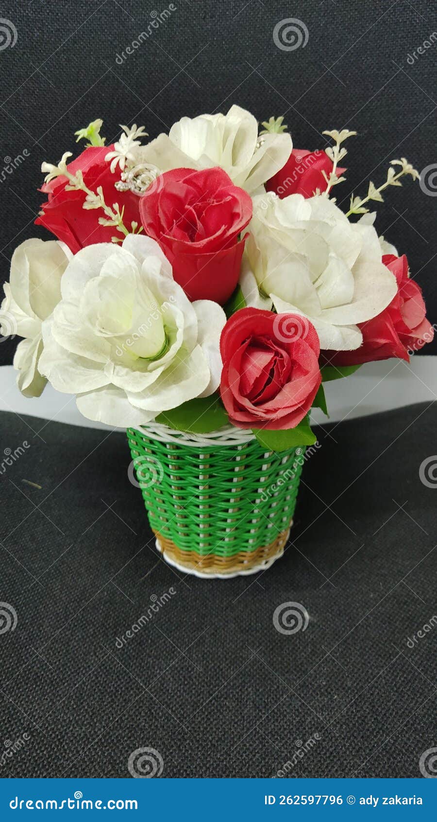 Artificial Flowers with Bucket Plastic Stock Photo - Image of bucket ...
