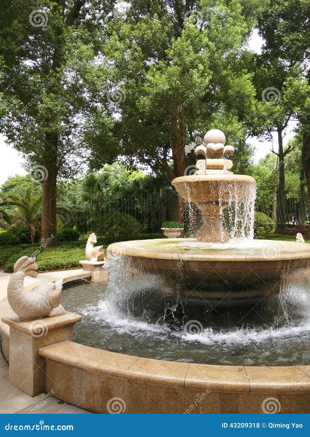 Artificial fountain stock photo. Image of water, summer - 43209318