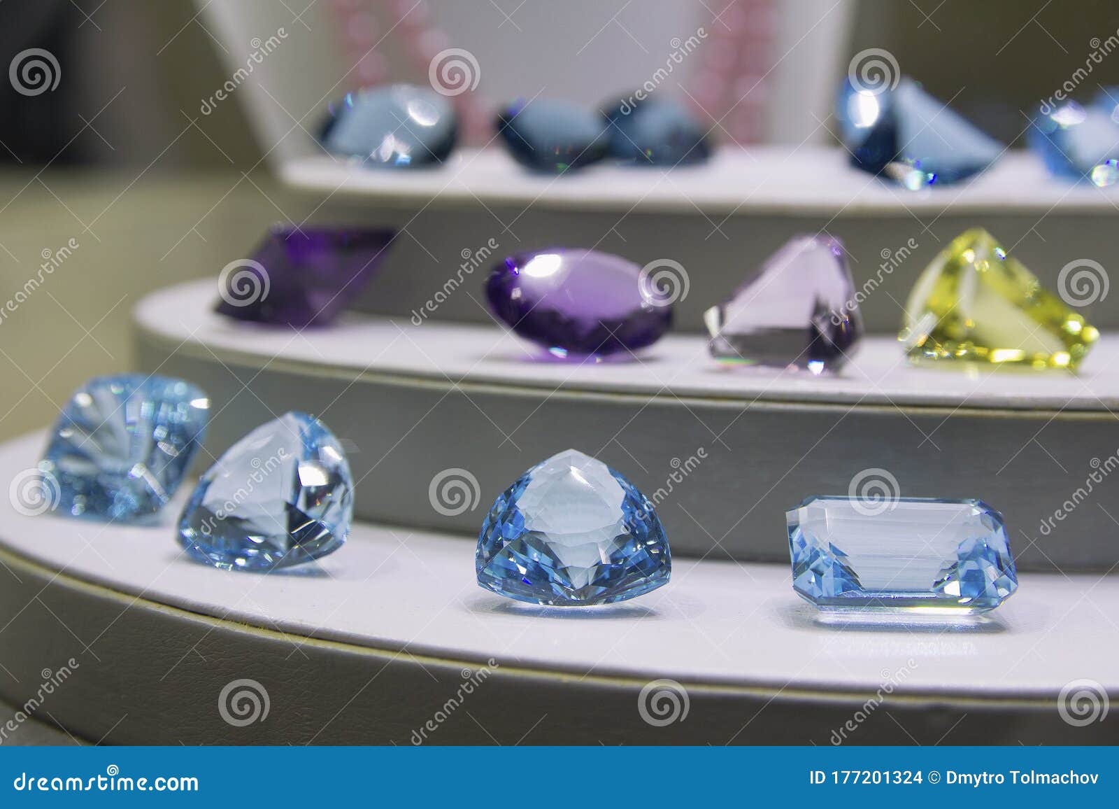Gems on the Counter of a Jewelry Store Stock Photo - Image of boutique ...