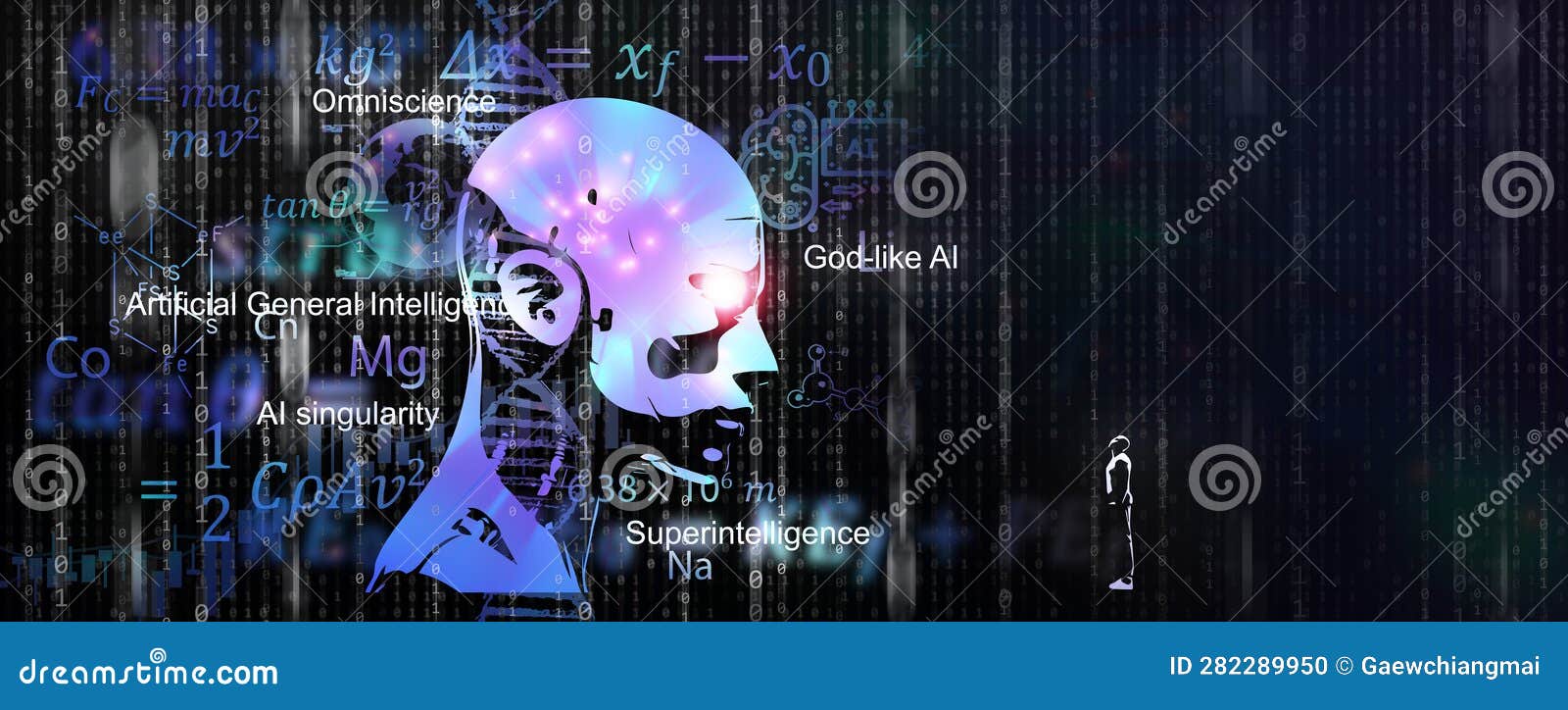 Artificial General Intelligence, AGI Concept. AI Can Learn and Solve ...