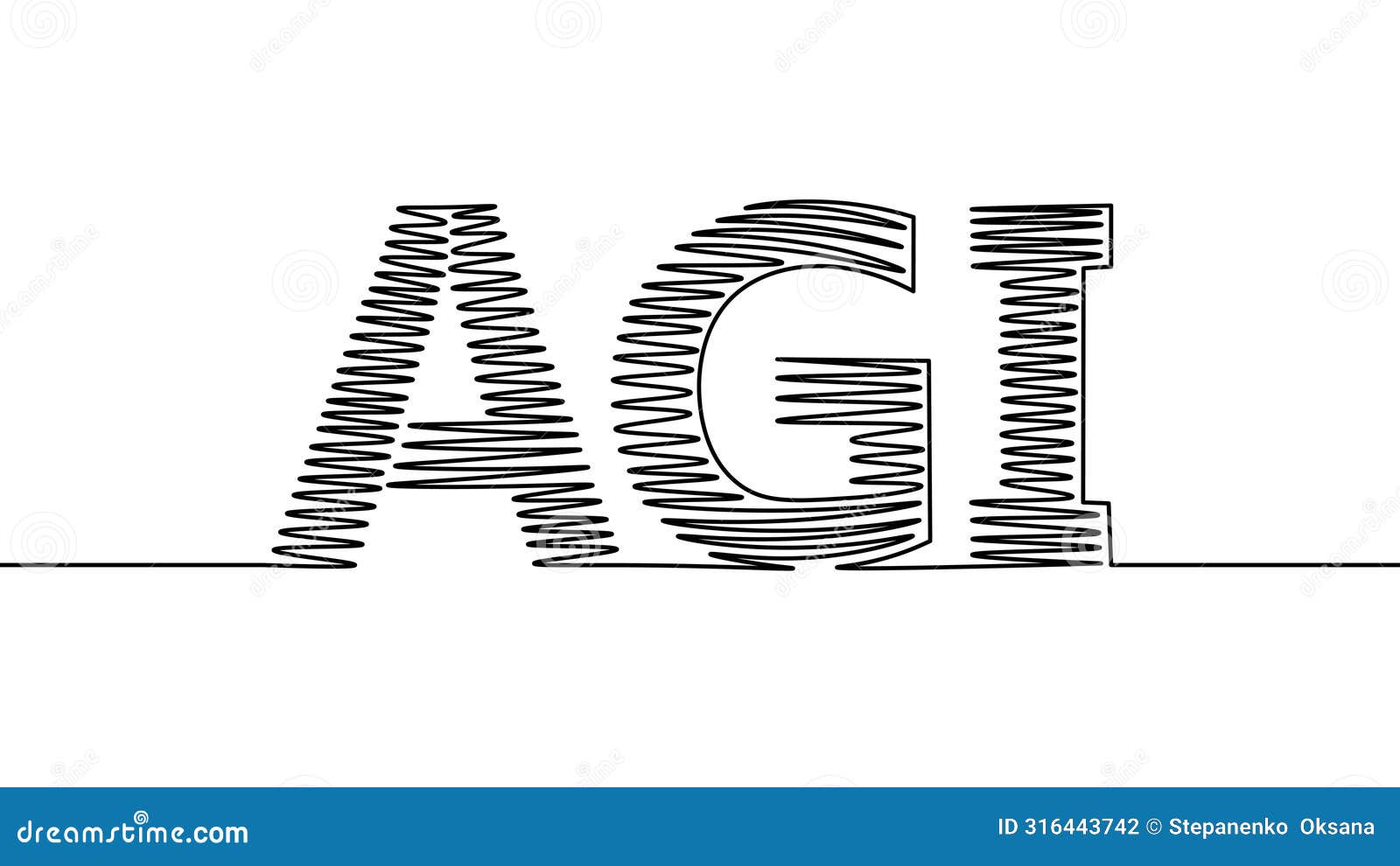 Artificial General Intelligence Low Poly Letter Symbols. Minimalist ...