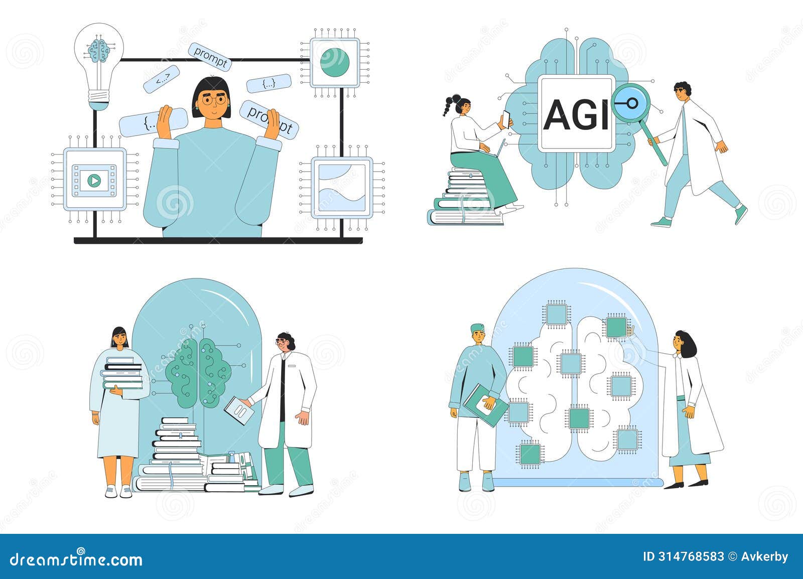 Artificial General Intelligence Research and Prompt Engineering Set. AI ...