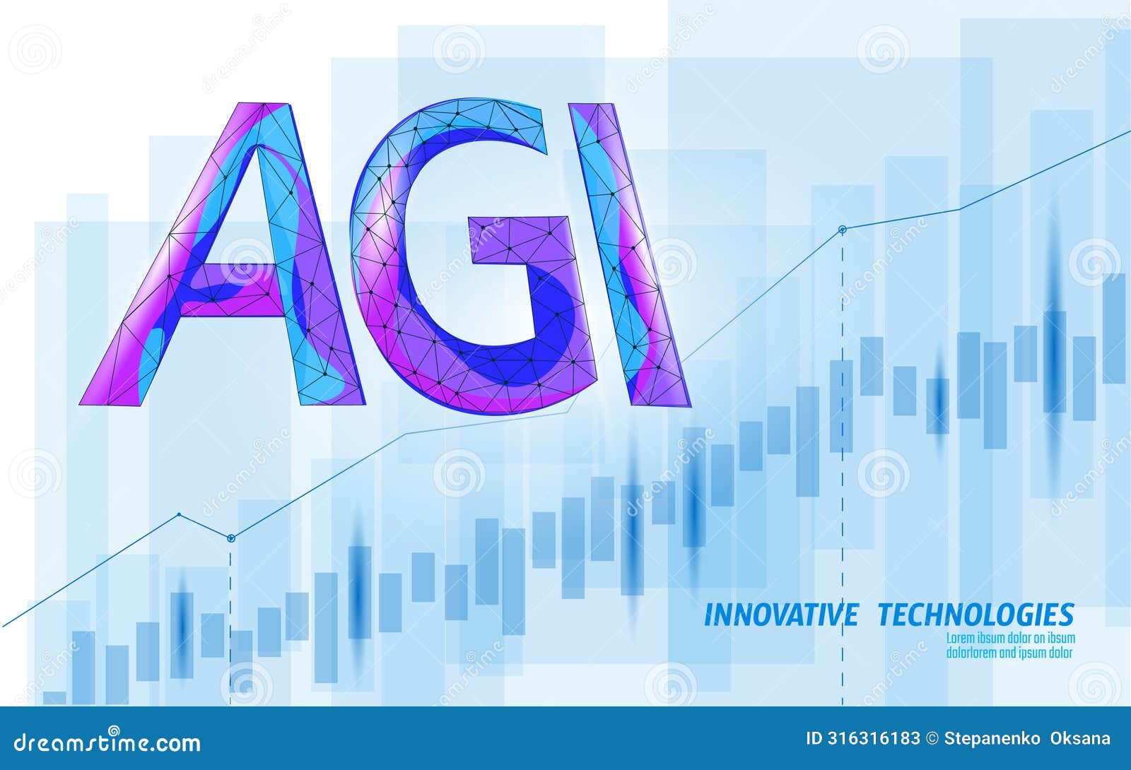 Artificial General Intelligence Wire Letter Symbols. International ...