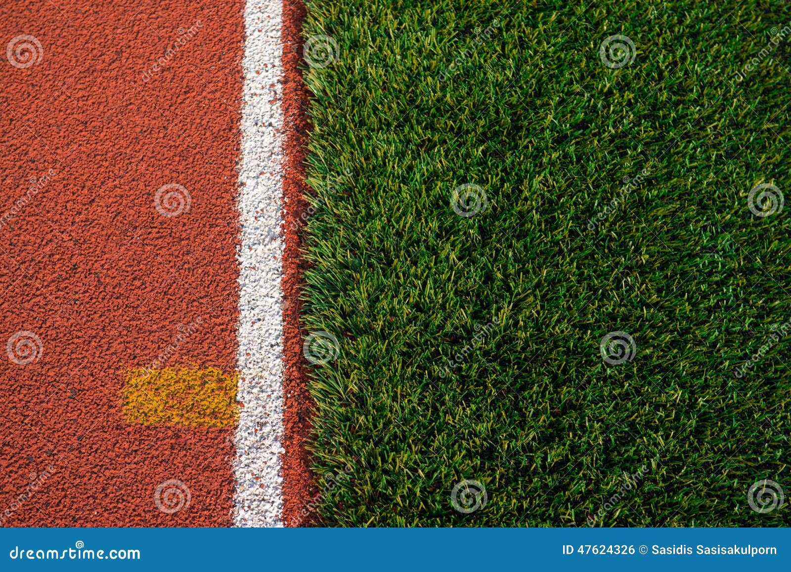 Artificial Grass and Run Track Texture Stock Photo - Image of contest ...