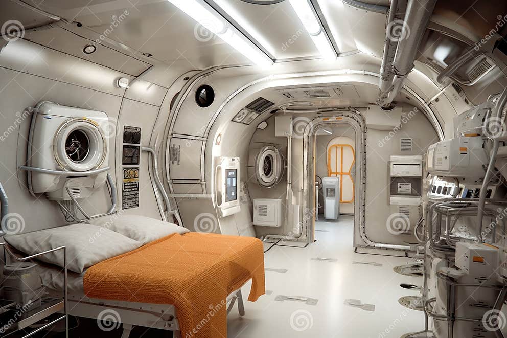 Artificial Gravity Rotating Space Habitat Interior Stock Photo - Image ...