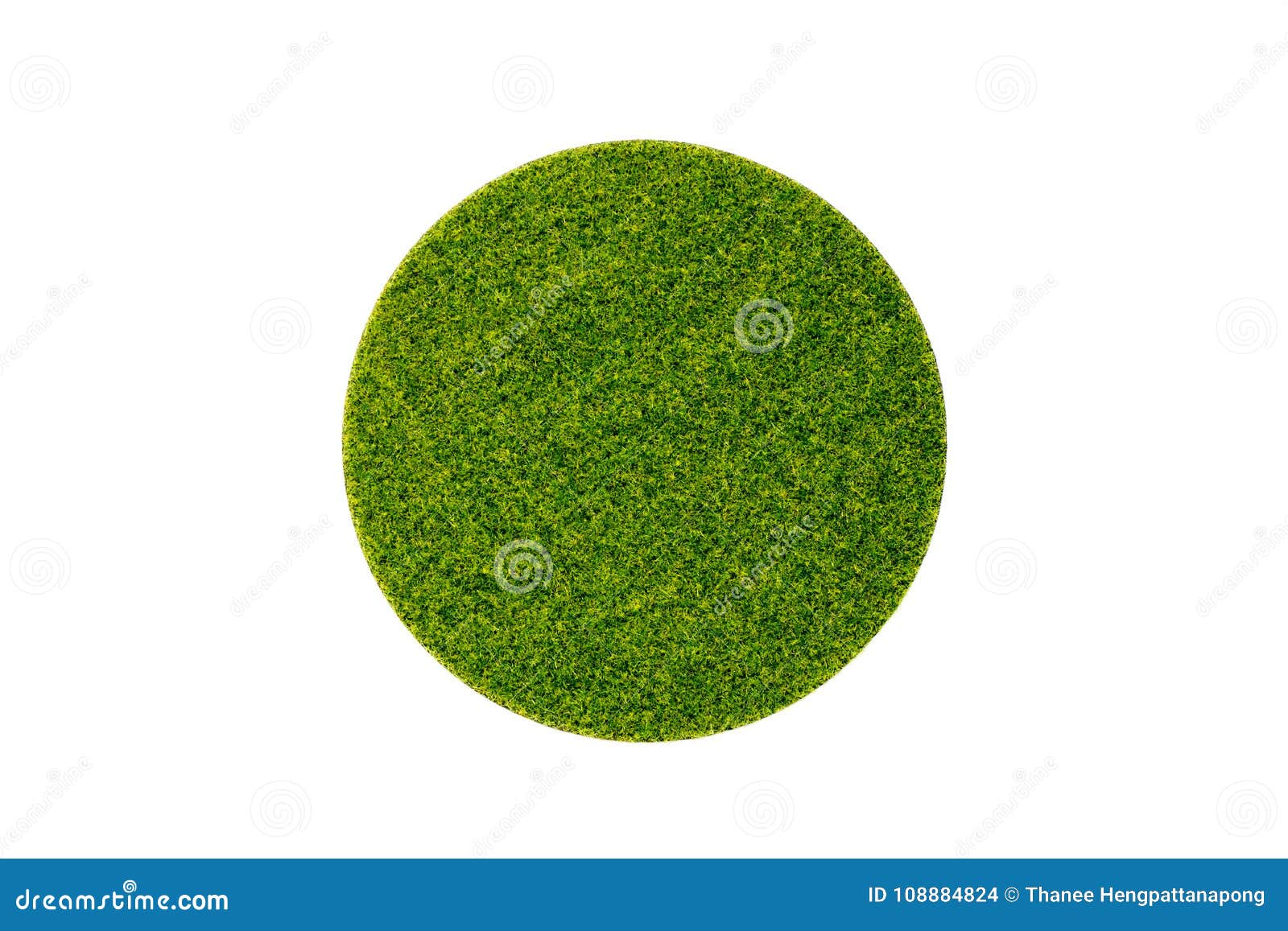 Artificial Green Grass in Round Plate Stock Photo - Image of nature ...
