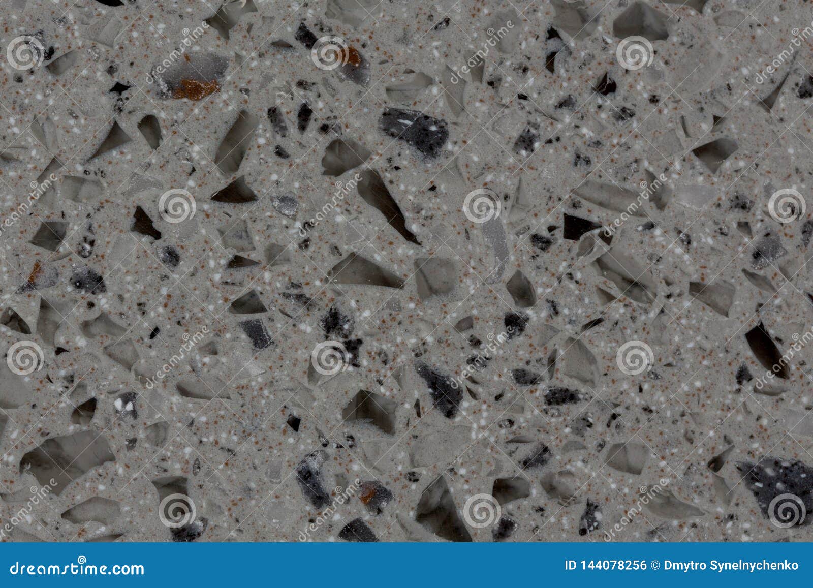Artificial Grey Stone Quartz Agglomerate Gloss Texture. Stock Photo ...