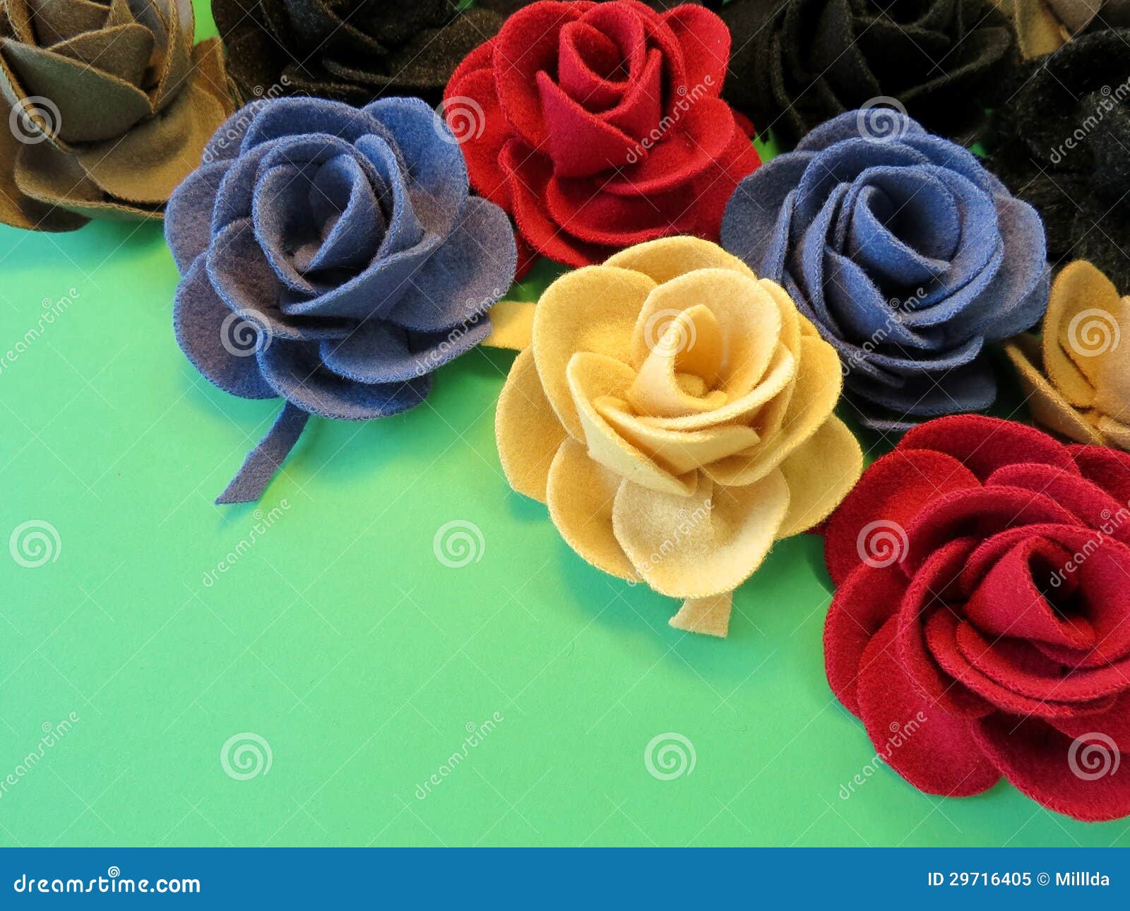 Felt roses stock image. Image of roses, natural, brooch - 29716405