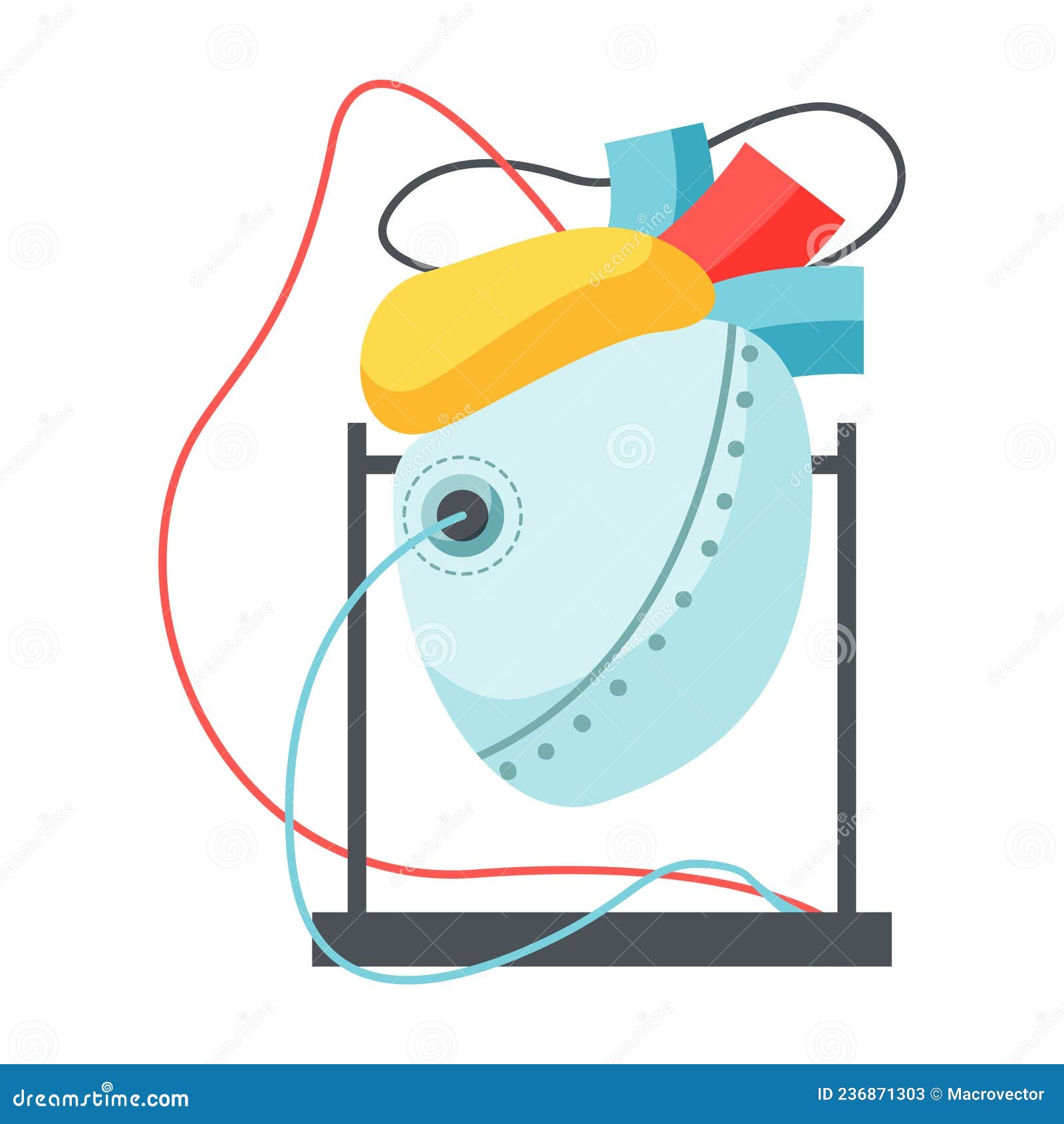 Artificial Heart Biotechnology Composition Stock Vector - Illustration ...