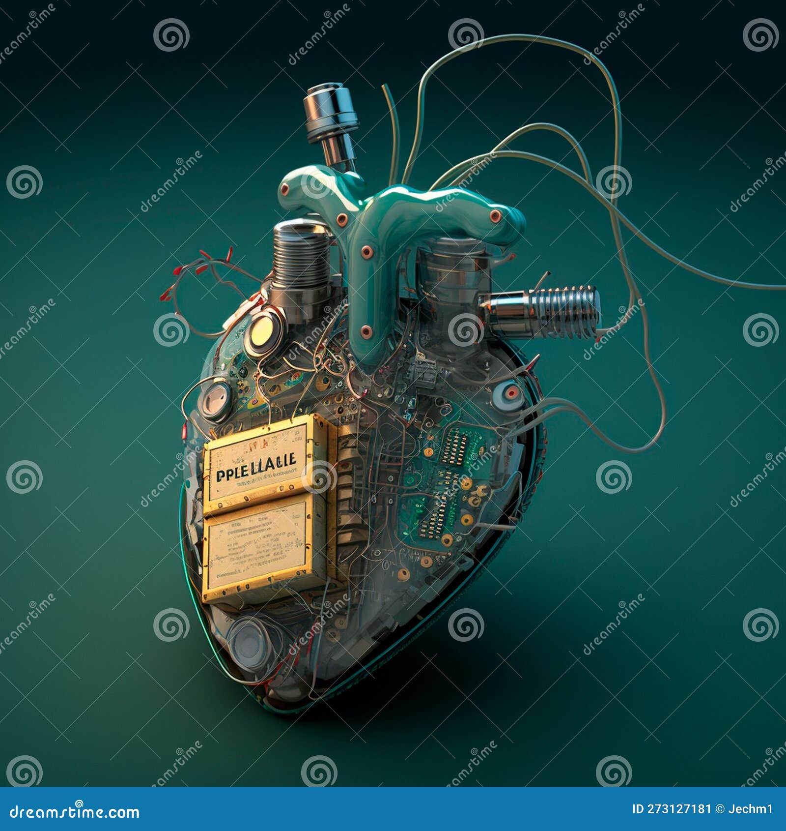 Artificial Heart. Cyberpunk Pacemaker GENERATIVE AI, GENERATIVE, AI ...