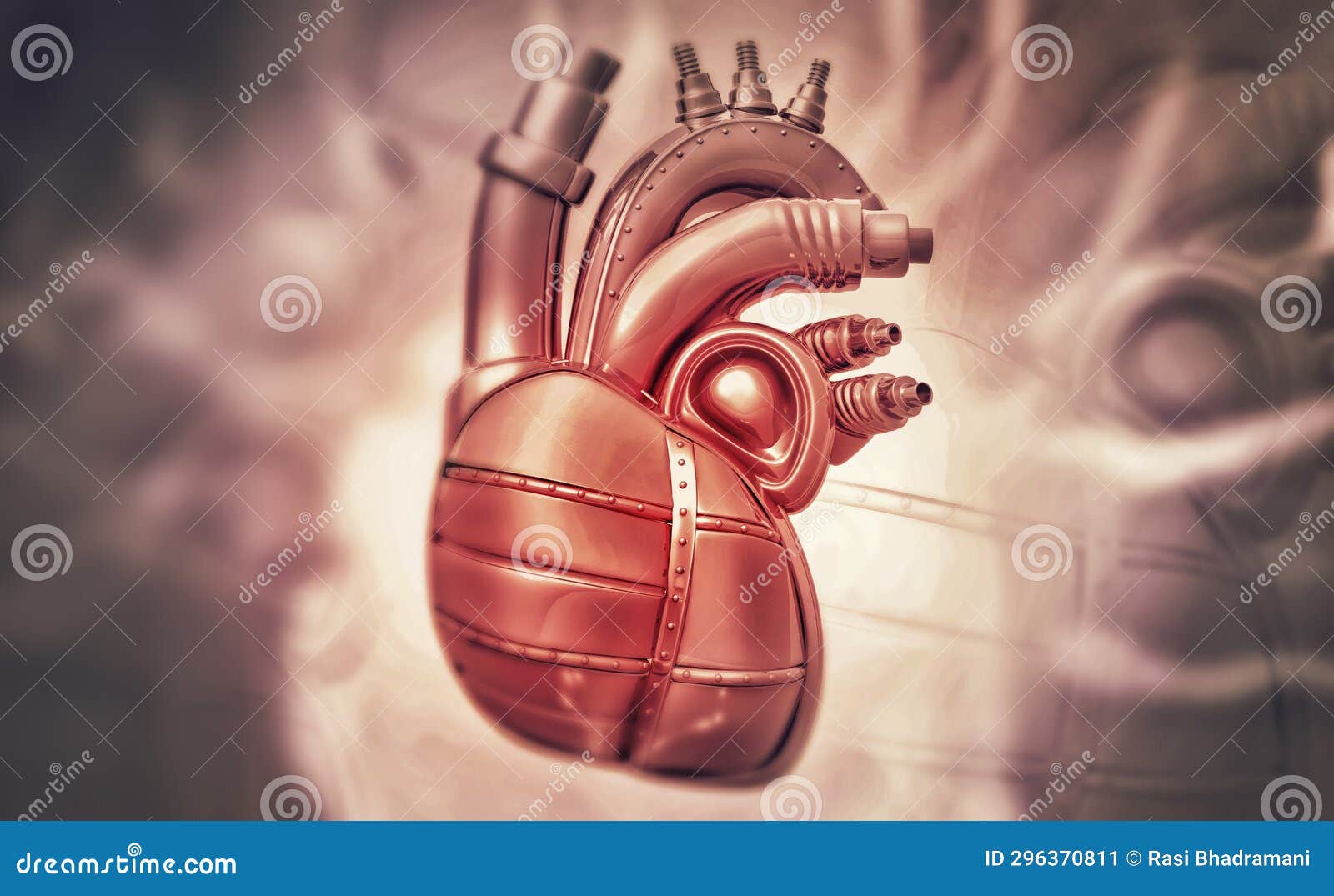 Artificial Human Heart Concept Stock Illustration - Illustration of ...