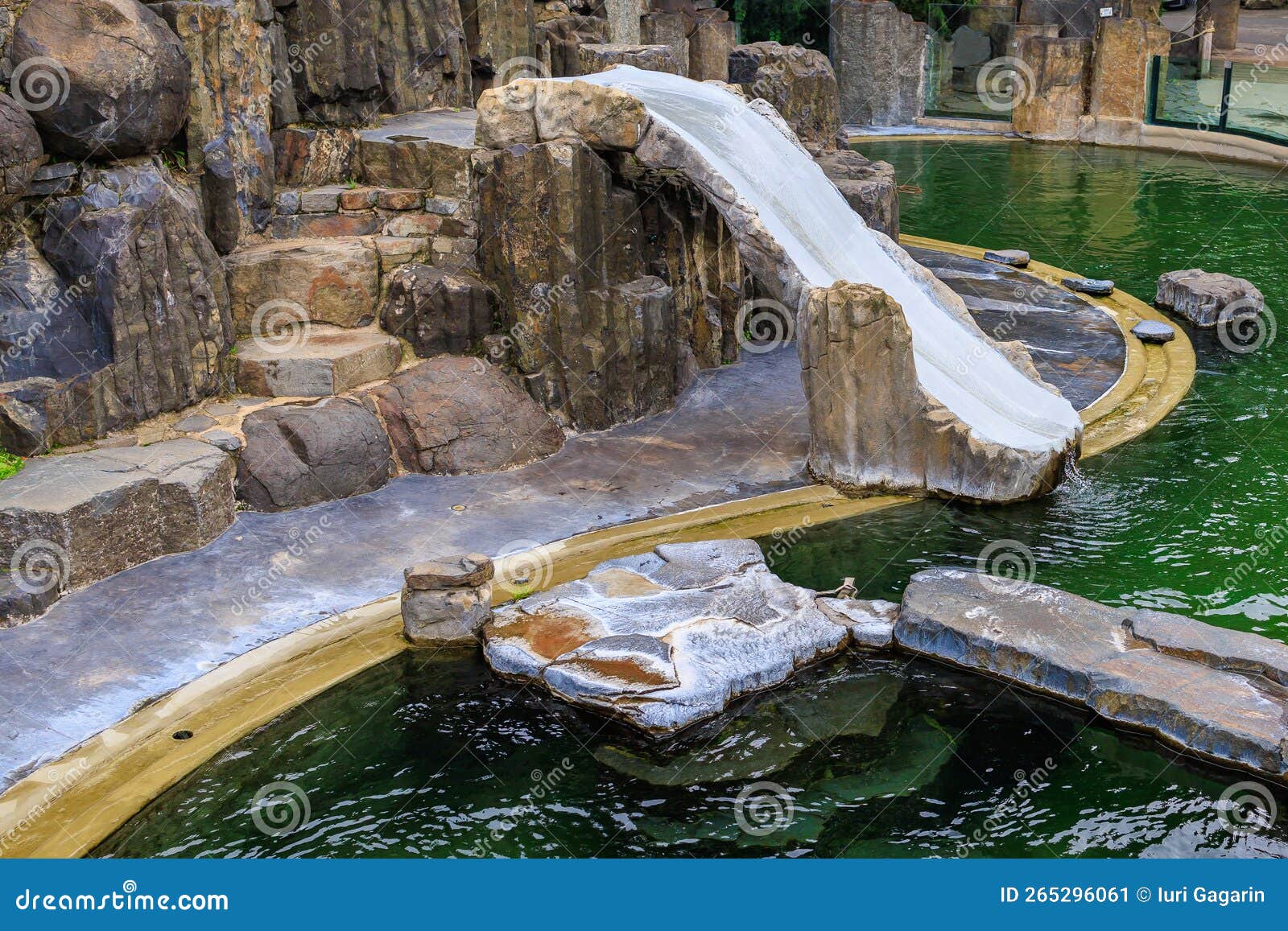 Artificial Ice Slide. Background with Selective Focus Stock Image ...