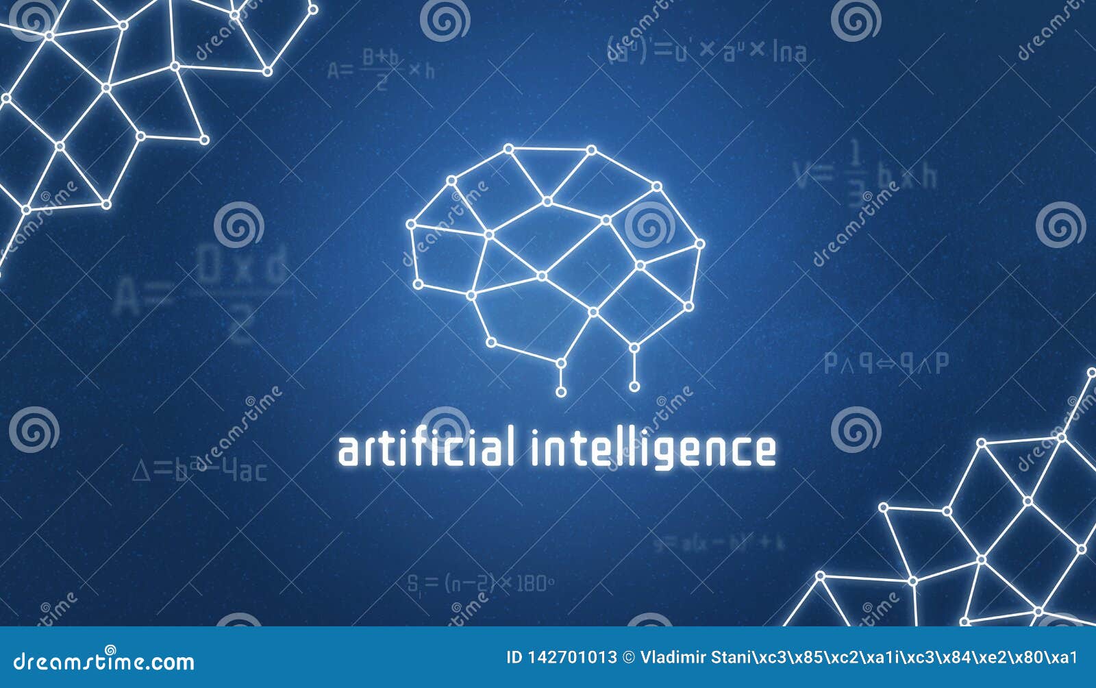 Artificial Inteligence Concept. Brain Like A Thread, A Merger Of ...