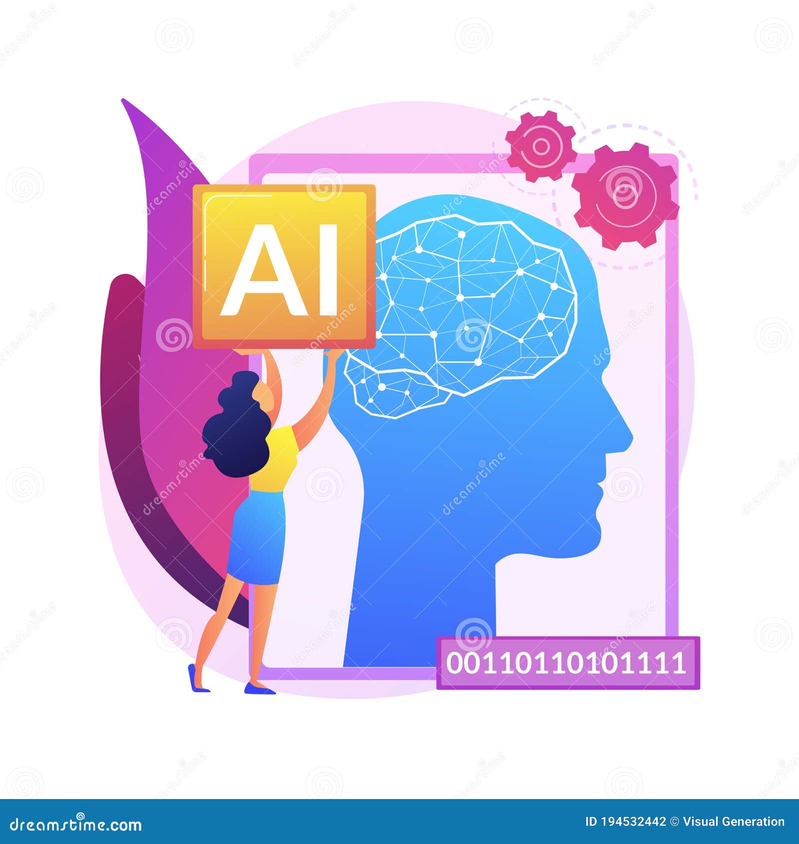 Artificial Intelligence Abstract Concept Vector Illustration. Stock ...