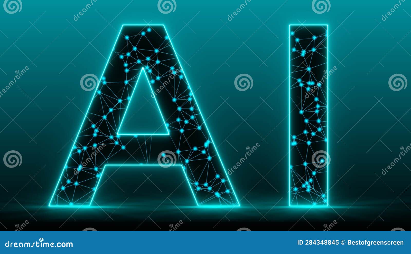 Artificial Intelligence - Abstract Image of the Lettering AI Made of ...