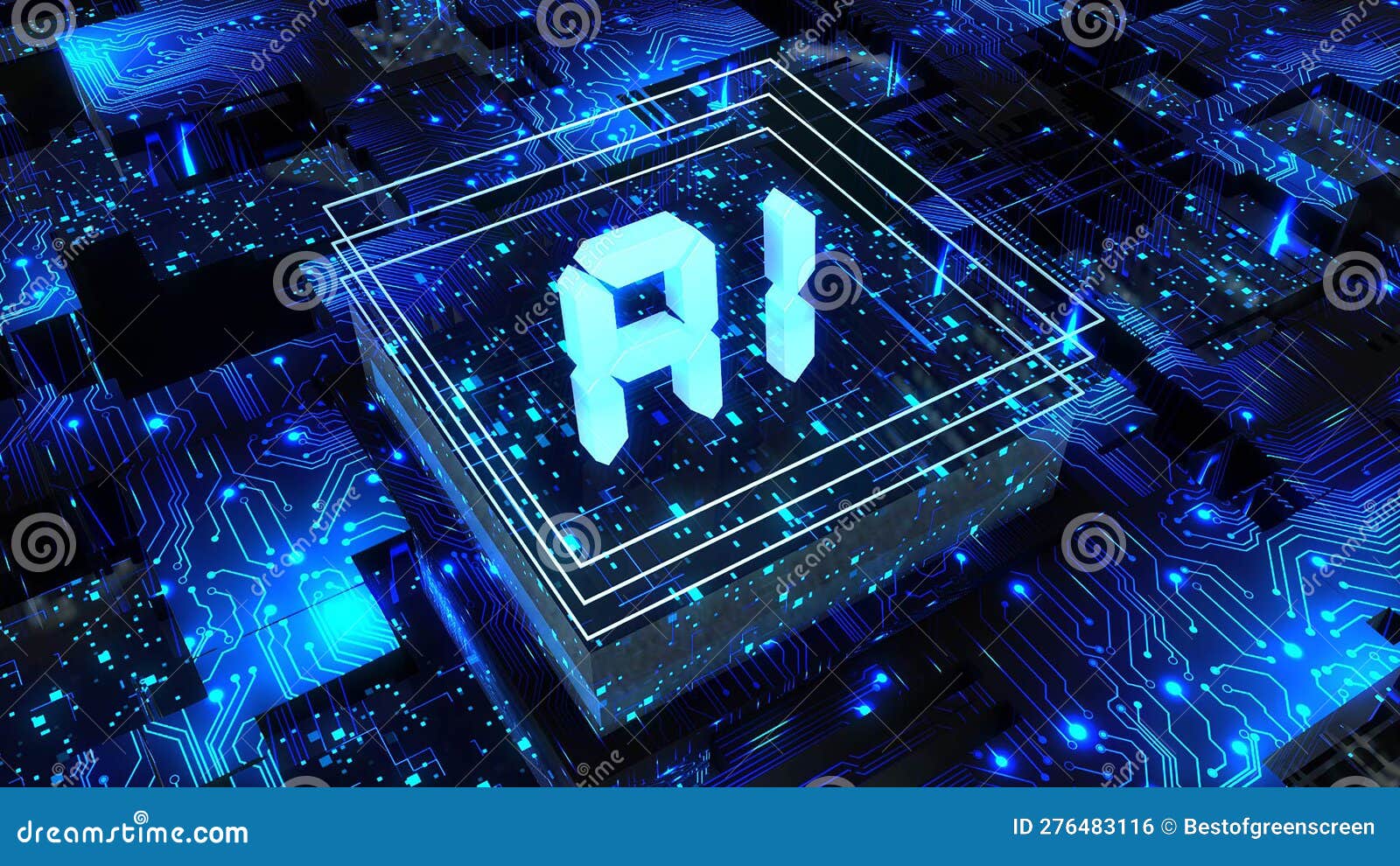 Artificial Intelligence, AI - Abstract Processor on Printed Circuit ... Artificial Intelligence, AI - Abstract Processor on Printed Circuit ...