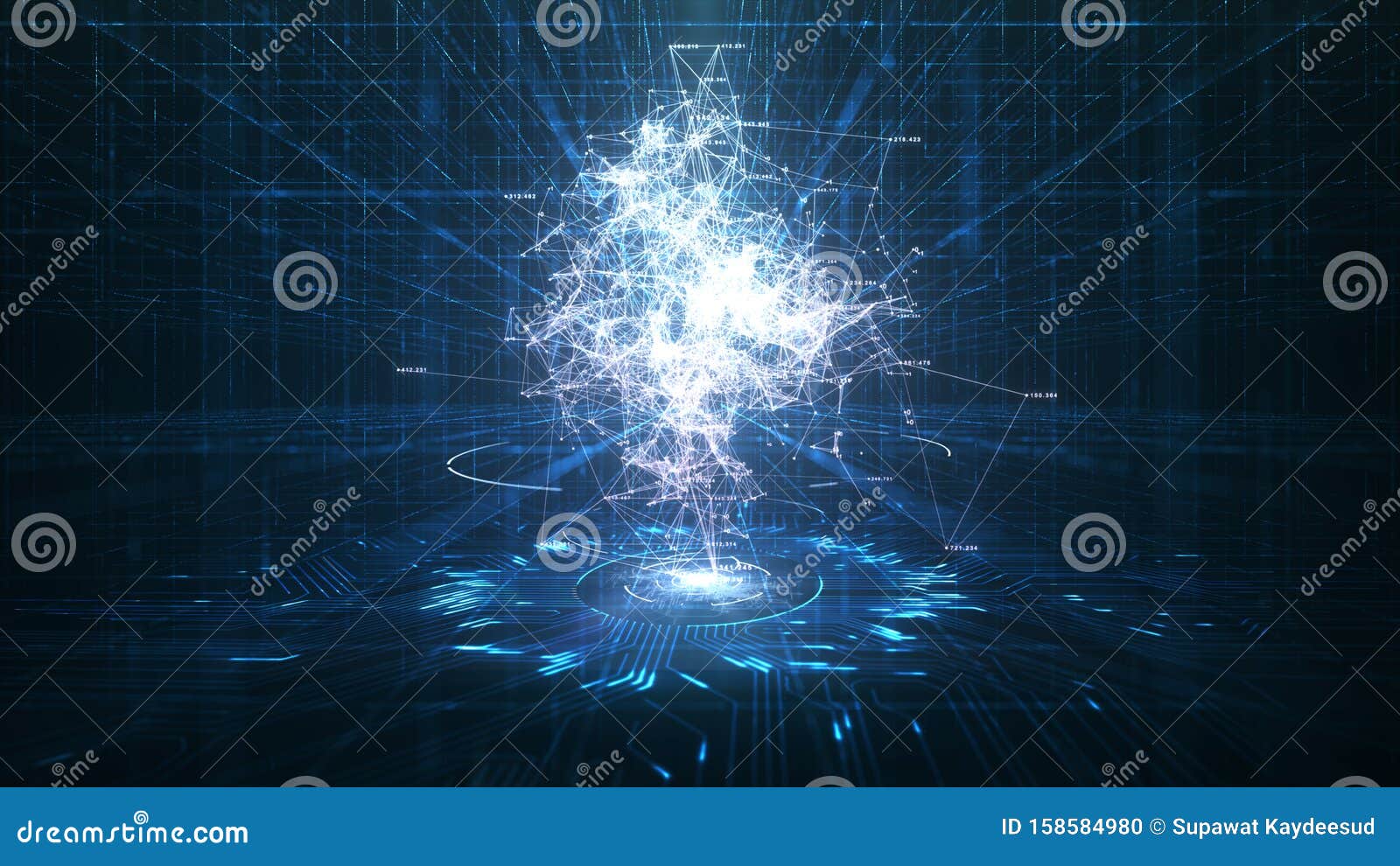 Artificial Intelligence AI Animation and Big Data Concept Stock ...