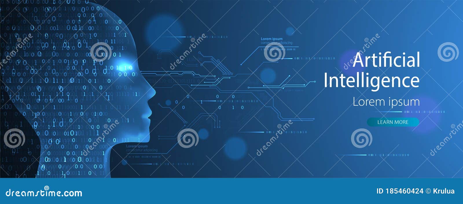 Artificial Intelligence AI and Big Data Concept. Stock Vector ...