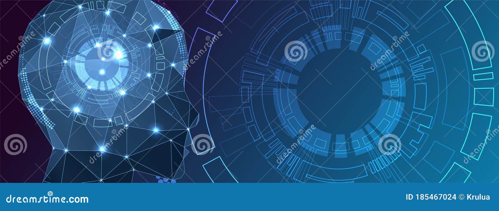 Artificial Intelligence AI and Big Data Concept. Machine Cyber Mind ...