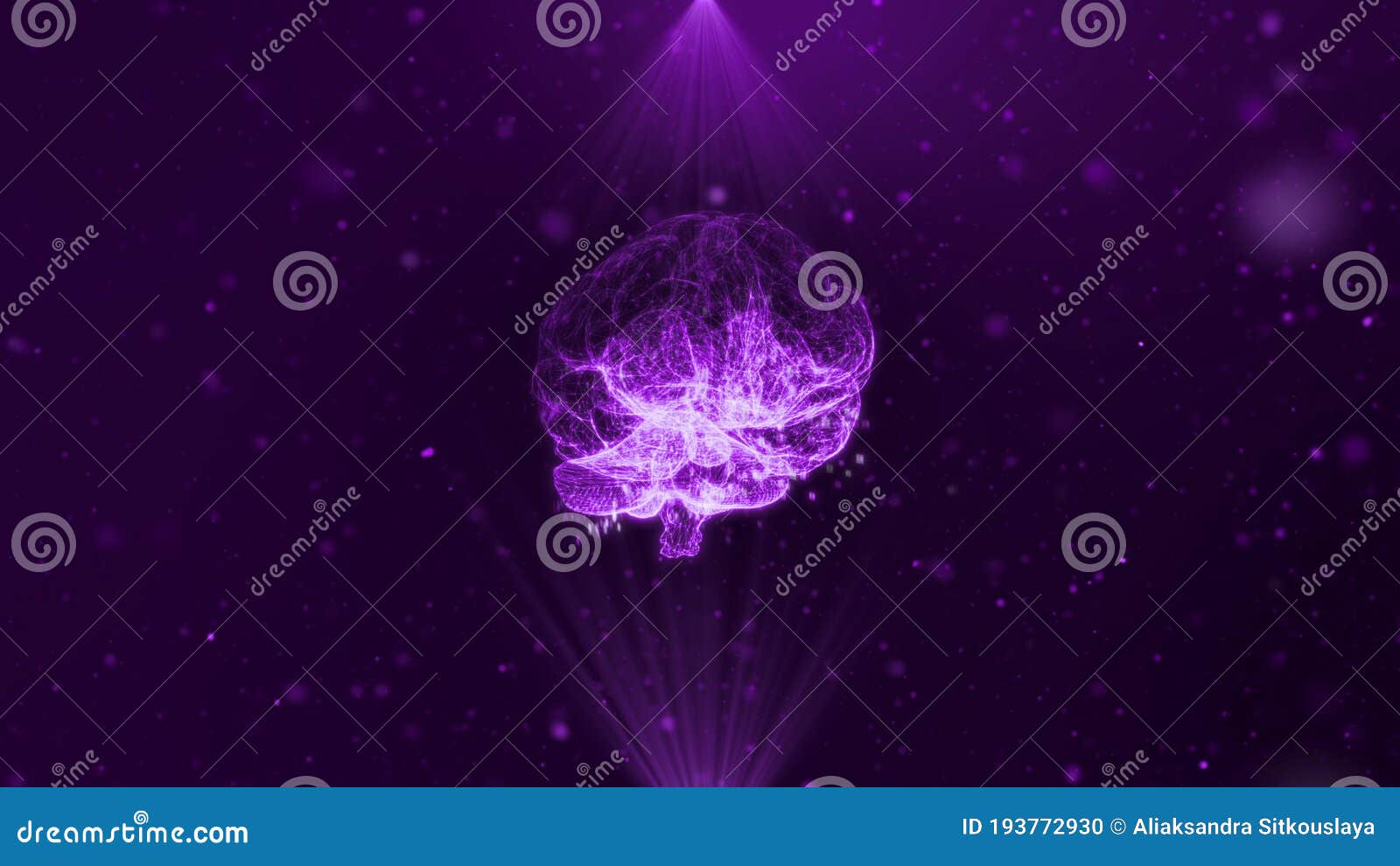 Artificial Intelligence AI Brain Animation, Data Mining, Deep Learning Modern Computer ...