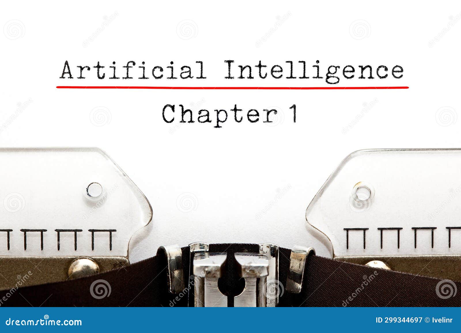 Artificial Intelligence AI Chapter One Typewriter Concept Stock Image ...