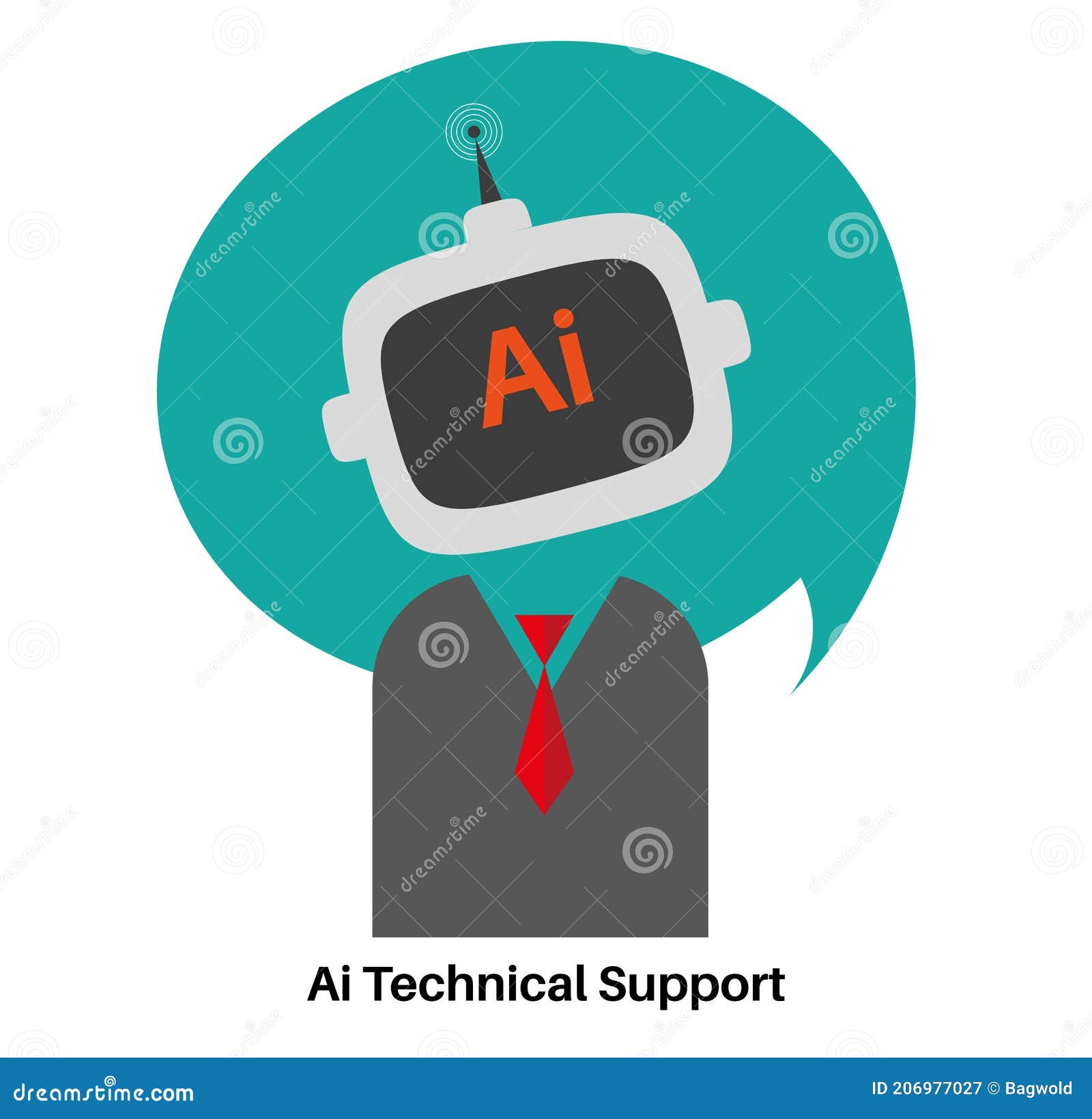 Artificial Intelligence (Ai) Chat Bot Vector Illustration Stock Vector ...