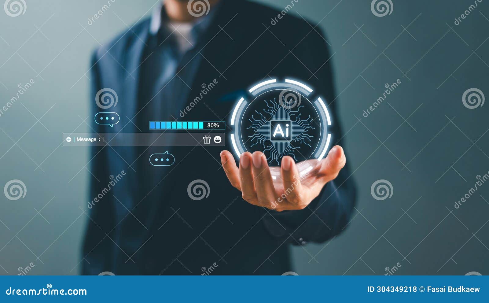 Artificial Intelligence Ai Concept. Chatbot Chat with Robot Ai Tech Website Stock Photo - Image ...