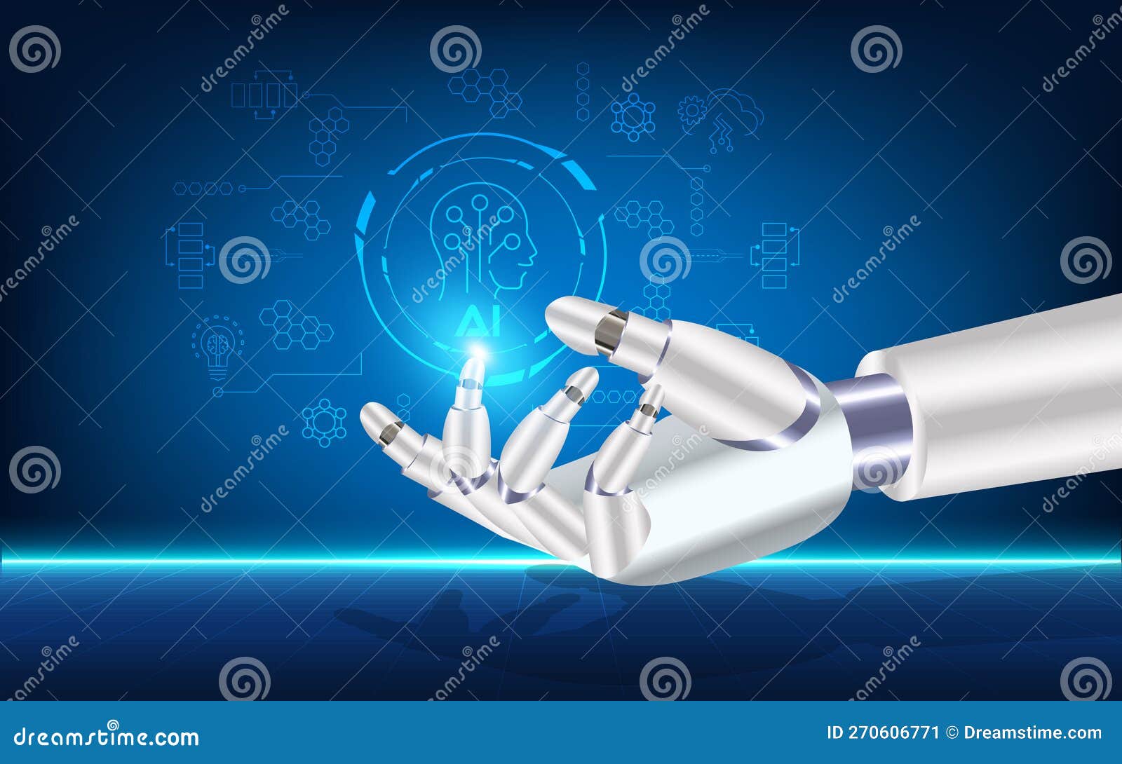 Artificial Intelligence (AI) Concept with ChatGPT, Chatbot, Machine Learning, Digital Brain ...