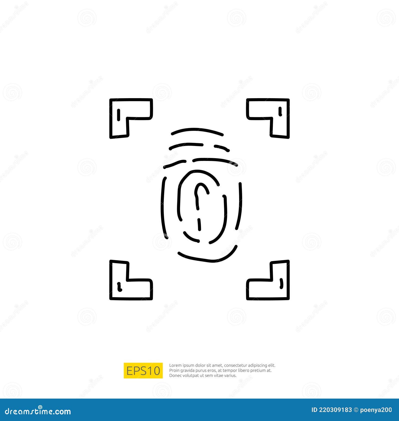 Artificial Intelligence AI Concept with Finger Print Recognition for ...