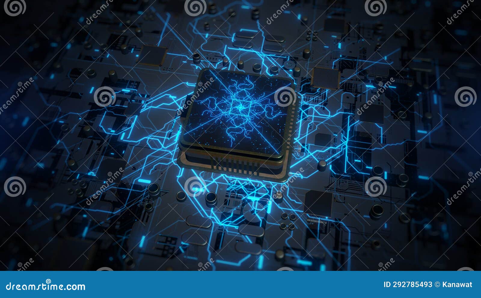 Artificial Intelligence AI, Deep Learning Modern Computer Technology ...