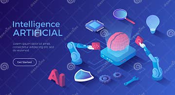 Artificial Intelligence AI, Digital Brain, Artificial Thinking Process ...