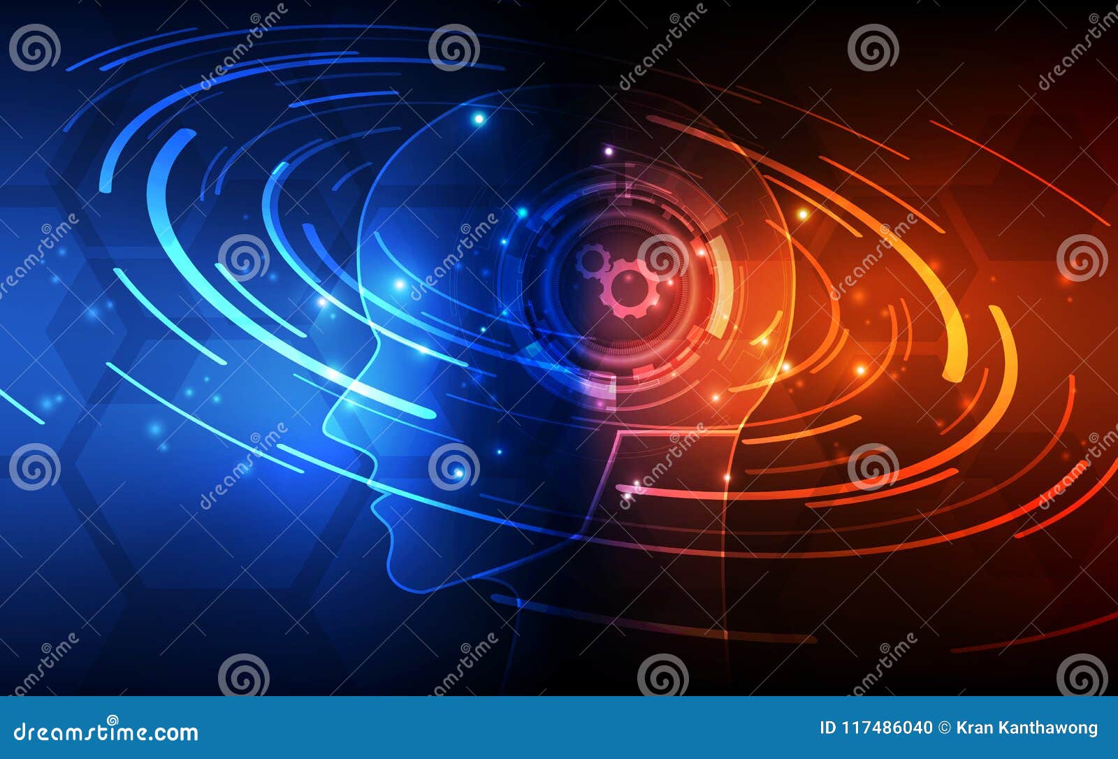 Artificial Intelligence. AI Digital Technology in Future. Virtual ...