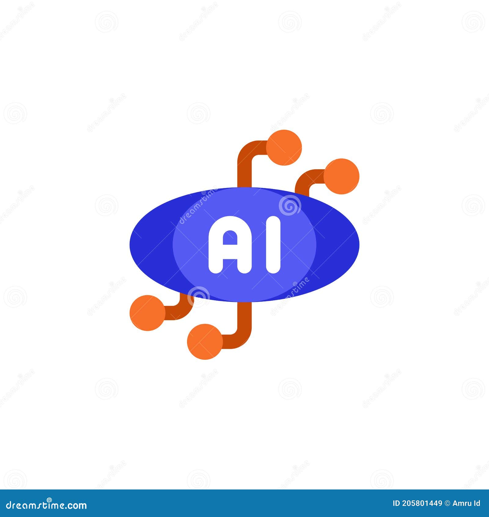 Artificial Intelligence Ai Eye Technology Flat Icon, Logo, Vector Stock ...