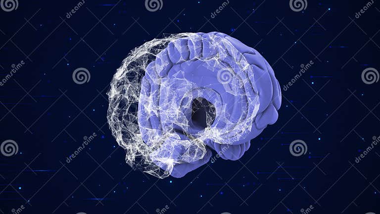 Human Brain and Machine Intelligence Stock Image - Image of abilities ...