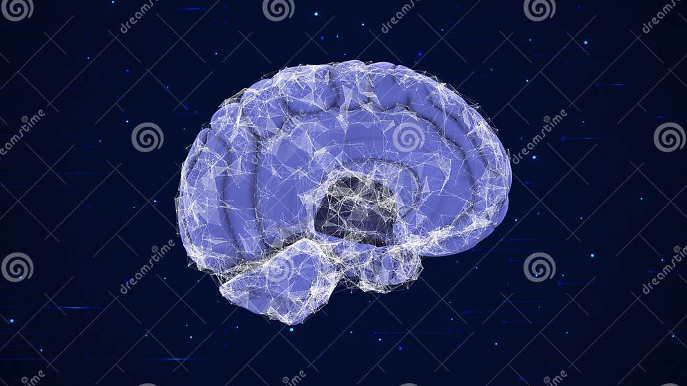 Human Brain and Machine Intelligence Stock Image - Image of galaxy ...