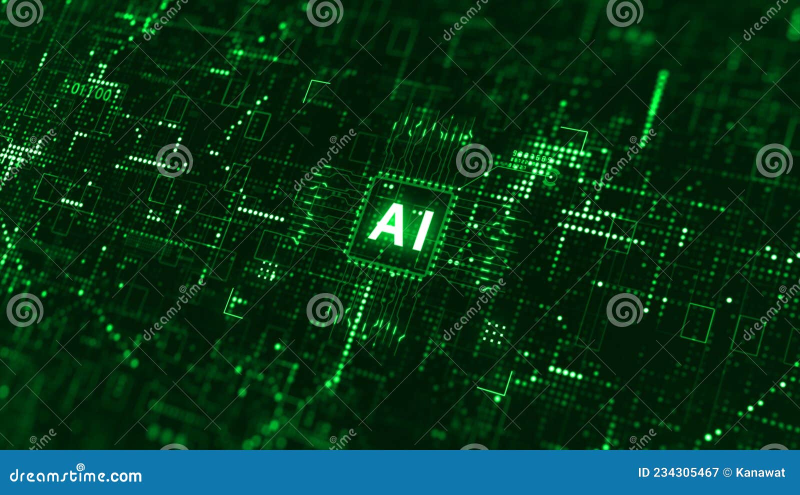 Artificial Intelligence AI. Future Technology Concept Visualization ...