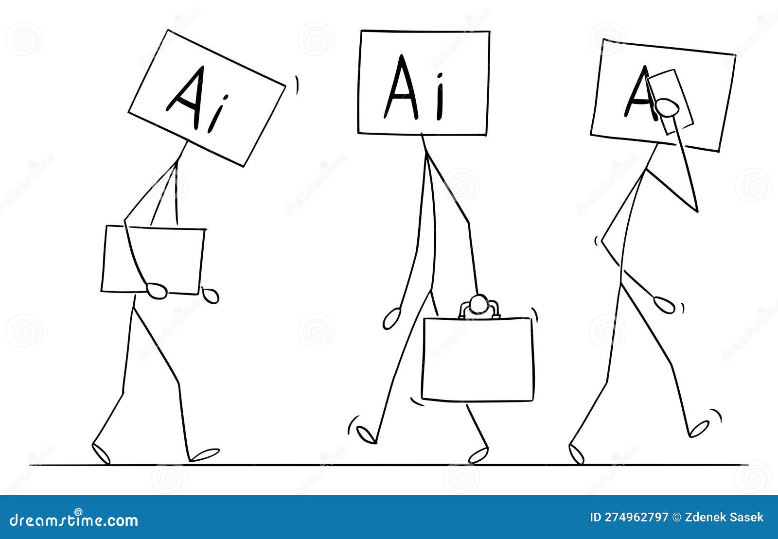 Stick Man, Cyborg Man With Prosthetic Arm And Leg. Creating Smart ...