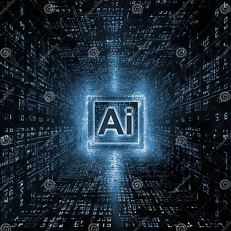 Artificial Intelligence (AI) Illustration Depicting AI Communication ...
