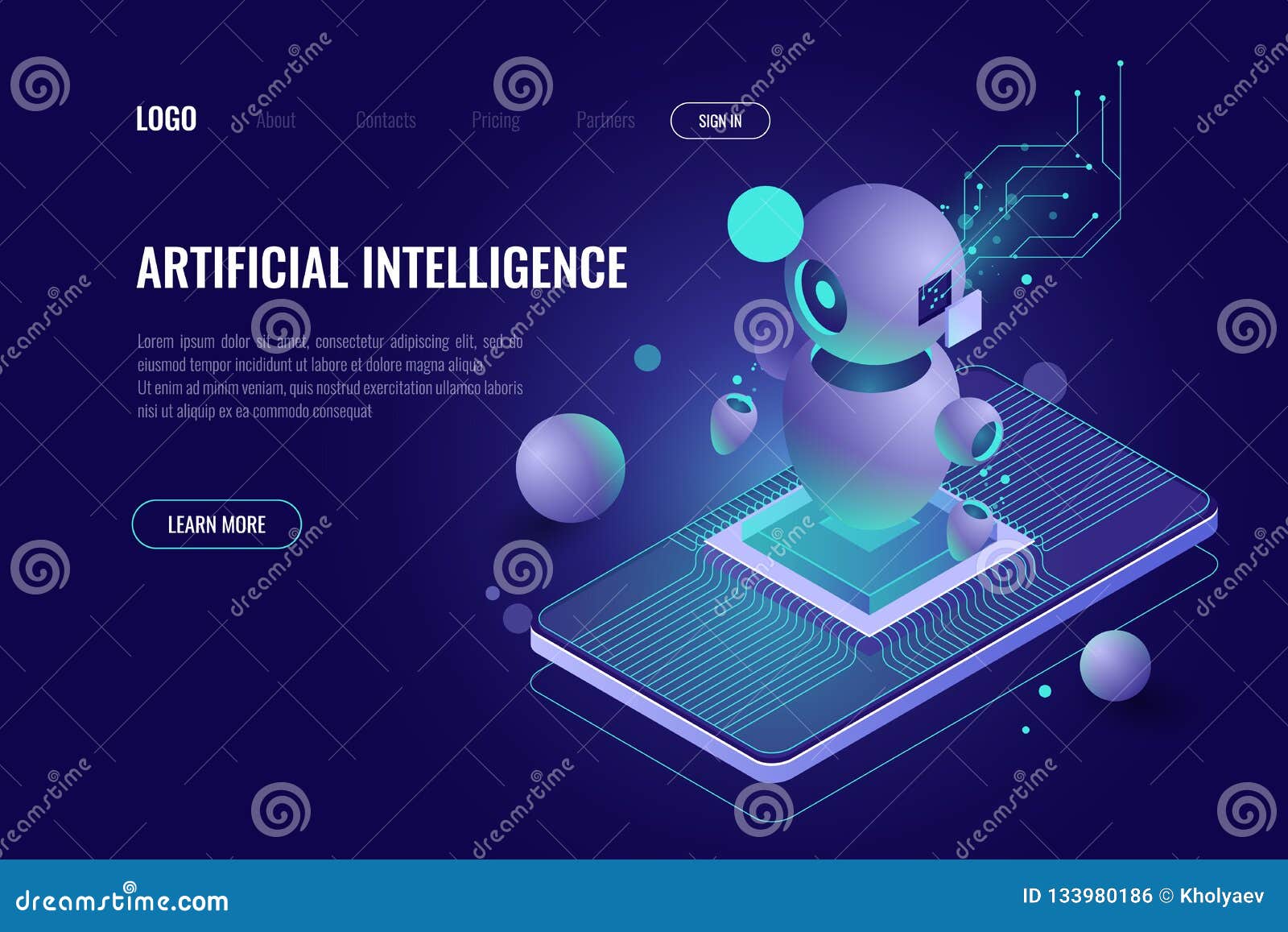 Artificial Intelligence Ai Isometric, Robot Technology, Smart Data ... Artificial Intelligence Ai Isometric, Robot Technology, Smart Data ...