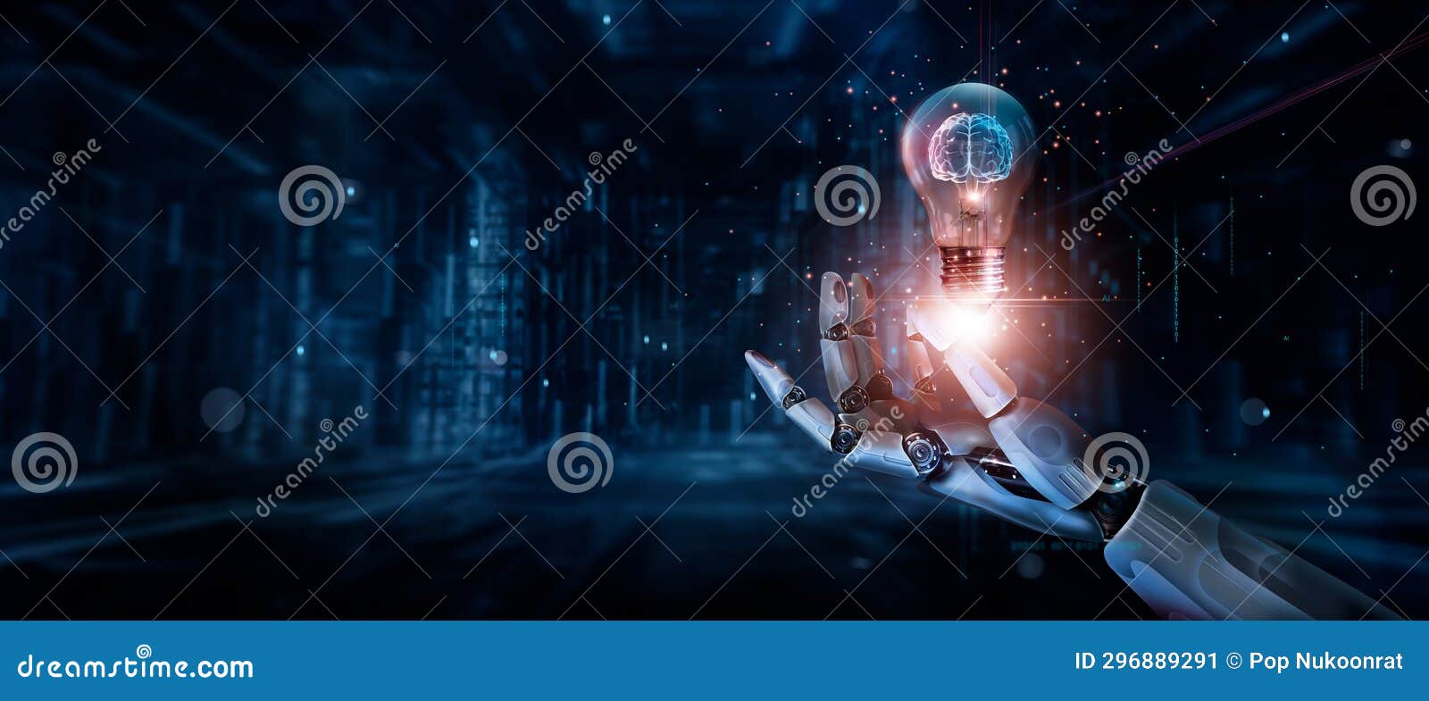 Artificial Intelligence. AI, Machine Learning, Abstract, Hand Of ...