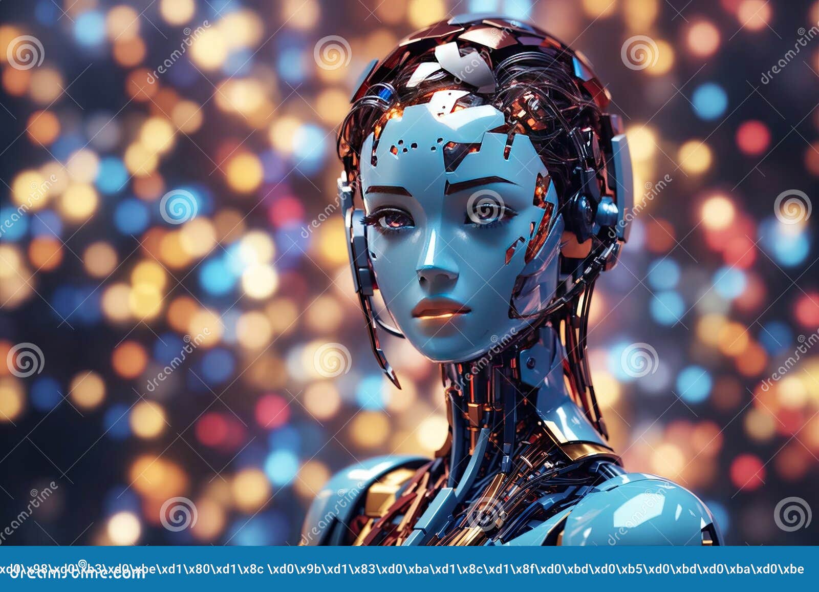 Artificial Intelligence Ai Machine Learning Avatar. Ai Generative Stock ...