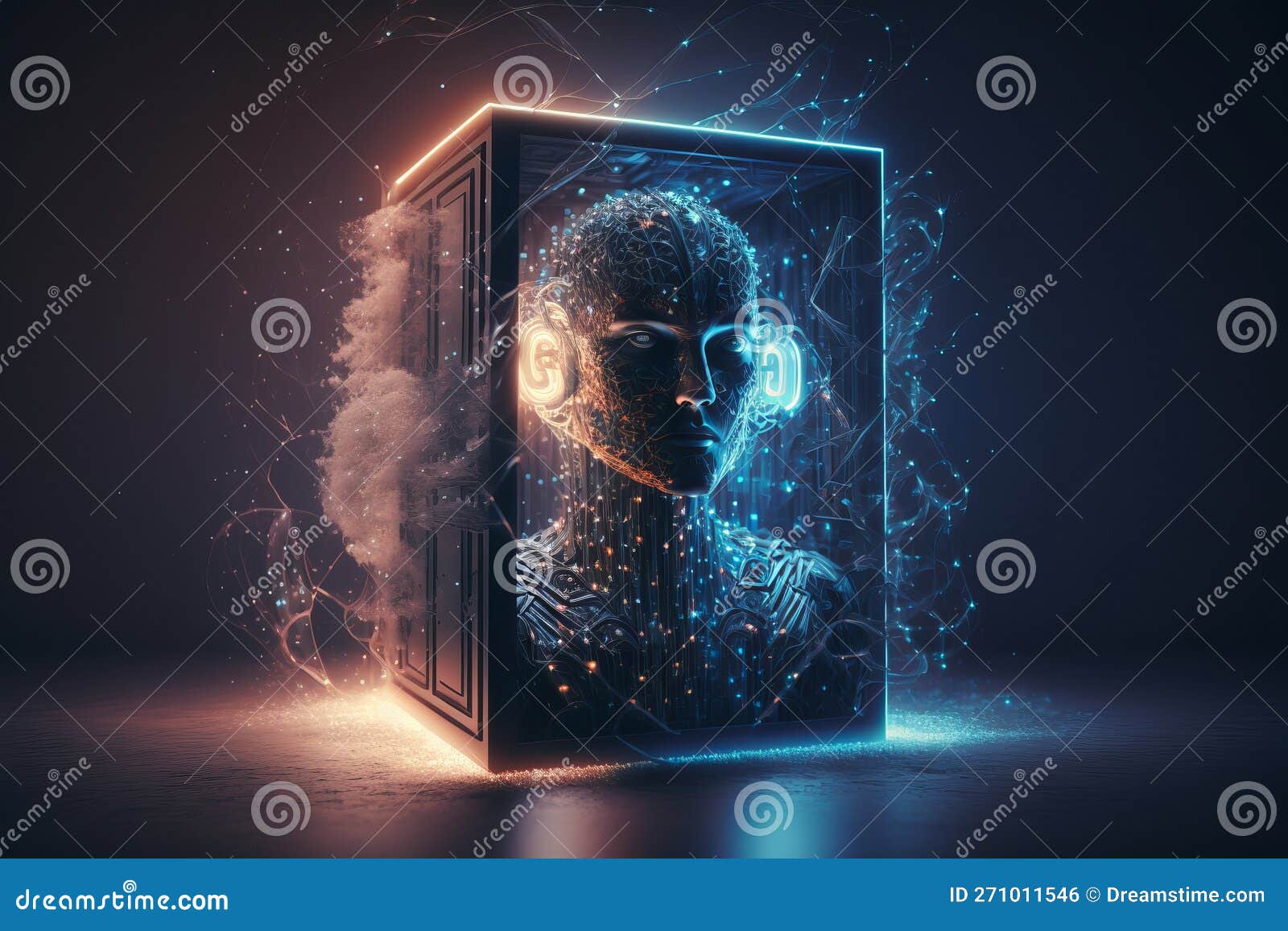 Artificial Intelligence AI Machine Learning or Research of Robot and ...