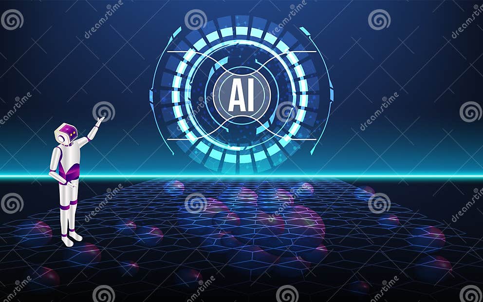 Artificial Intelligence (AI) Molecular Structure Background Concept with Machine Learning ...
