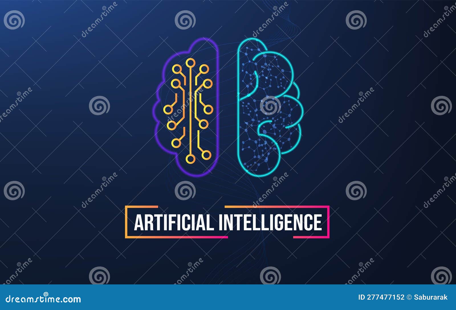 Artificial Intelligence (AI) Molecular Structure Background Concept ...