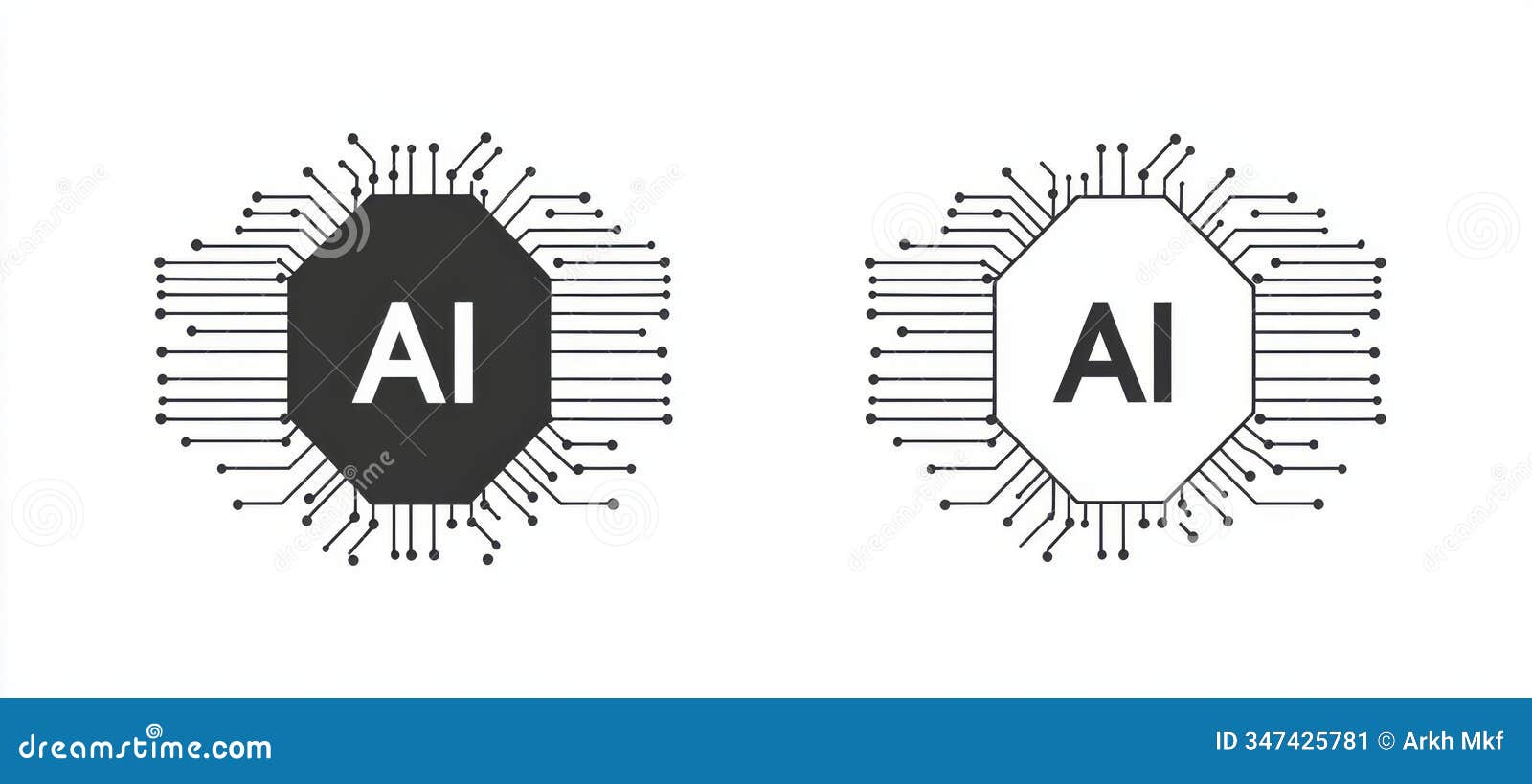 Artificial Intelligence AI Pictogram. the Ai Vector Generates a Logo or ...