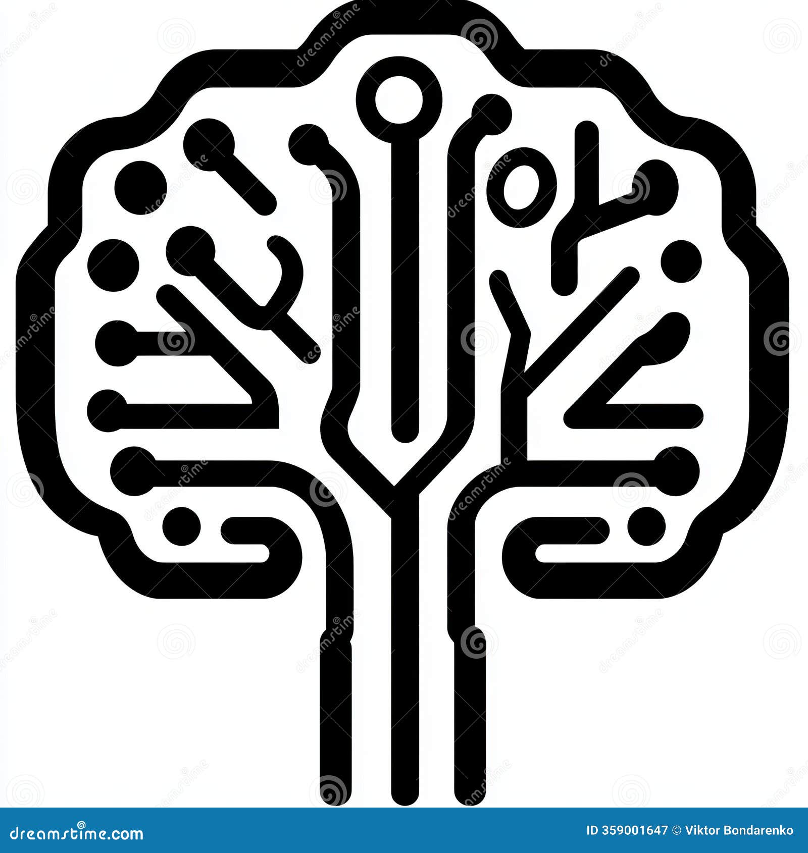 Artificial Intelligence AI Pictogram Stock Illustration - Illustration ...