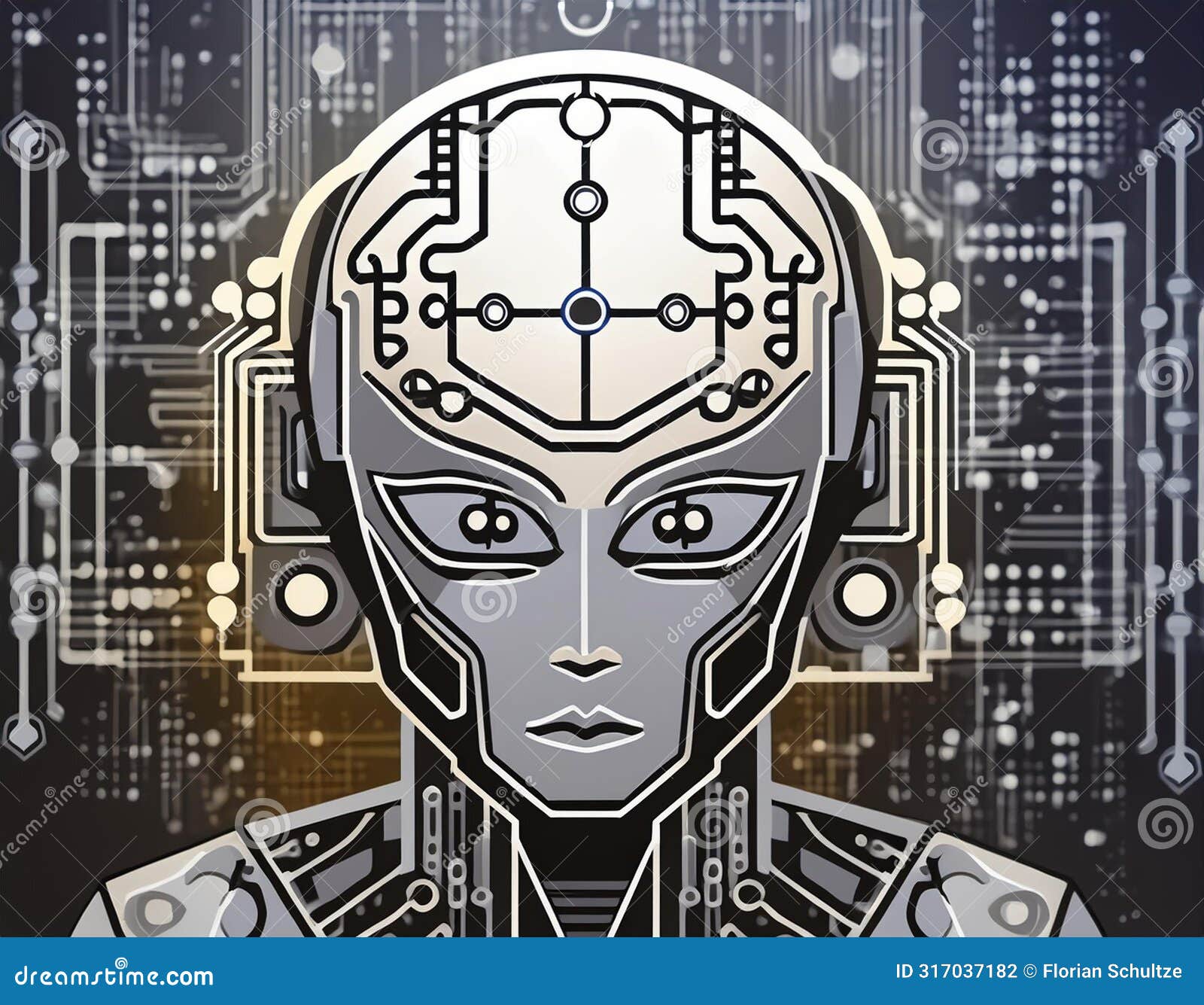 Artificial Intelligence AI Pictogram. Technology Related To Artificial ...