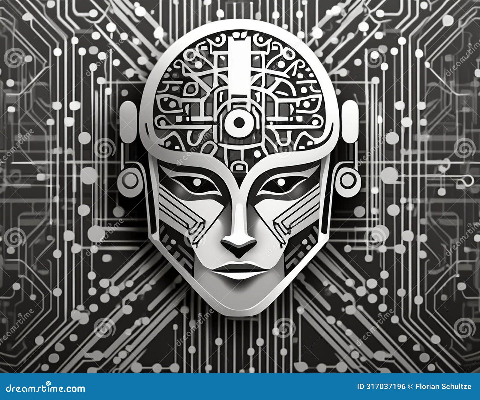 Artificial Intelligence AI Pictogram. Technology Related To Artificial ...