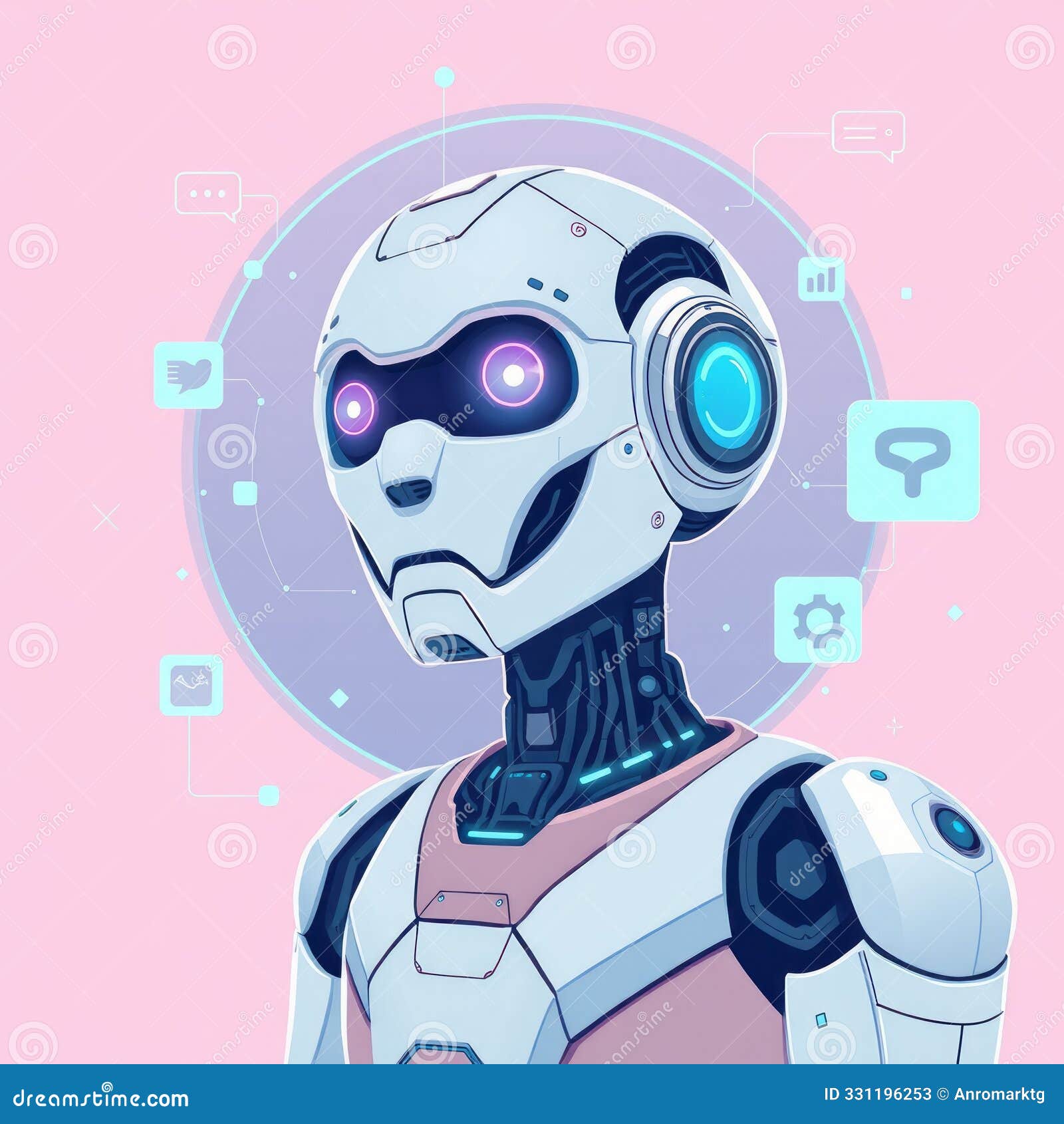 Chatgpt Illustration of a Humanoid Artificial Intelligence Robot for ...